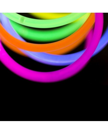 Bracelets fluo Multicolore boite de 100 unités (20 cm)